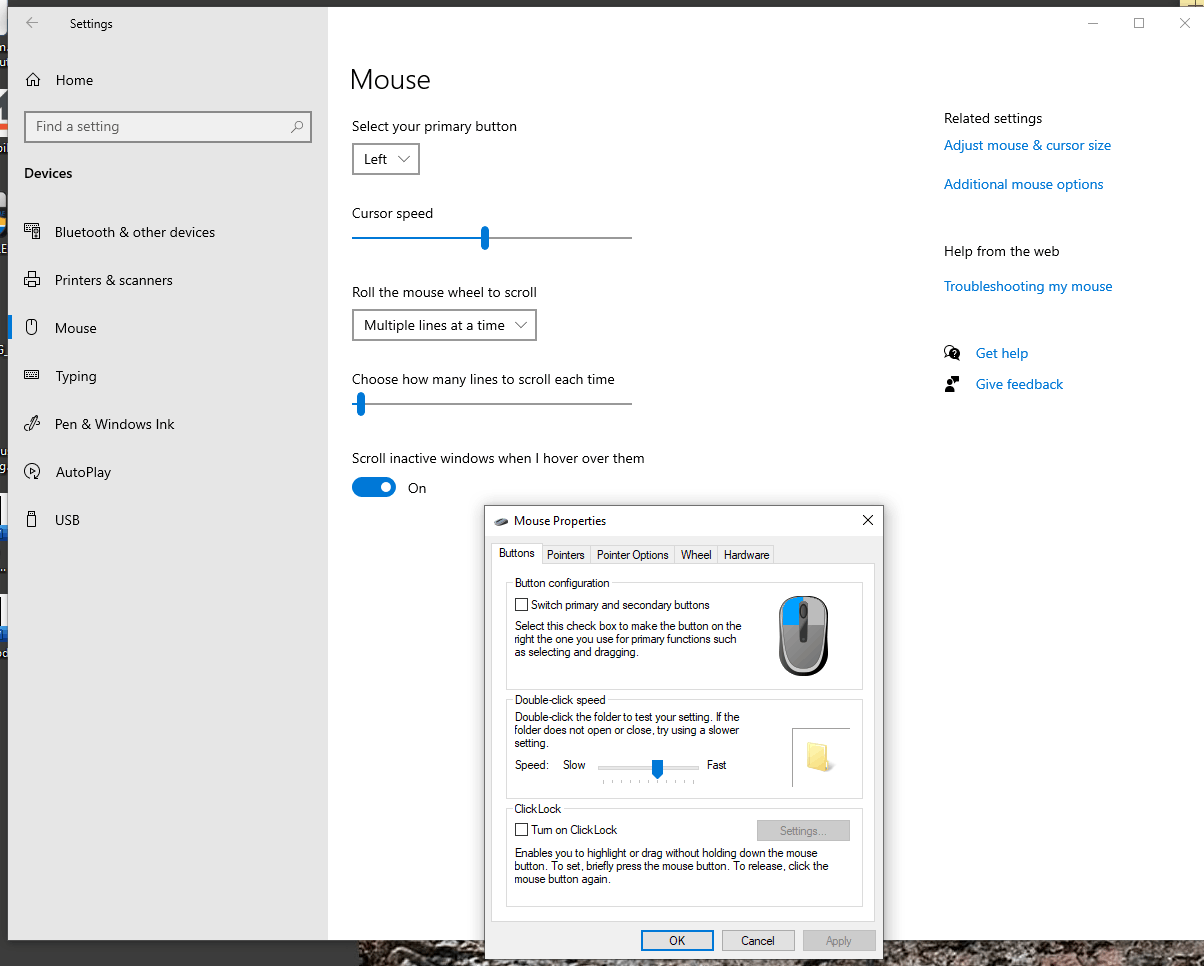 How do I enable the "Touchpad" option in Start > Settings > Devices on a Windows 10 Home Desktop ...
