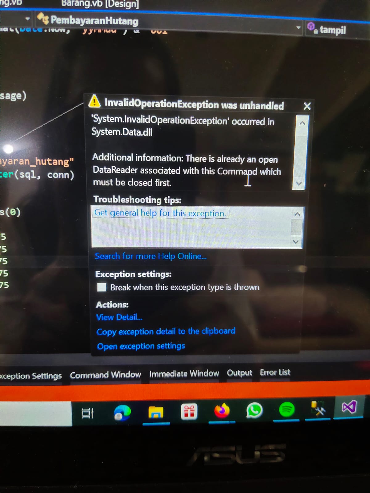 Keyword not suppoted : provider - Microsoft Q&A