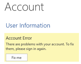Account Error - every time I start Microsoft Word - Microsoft Q&A