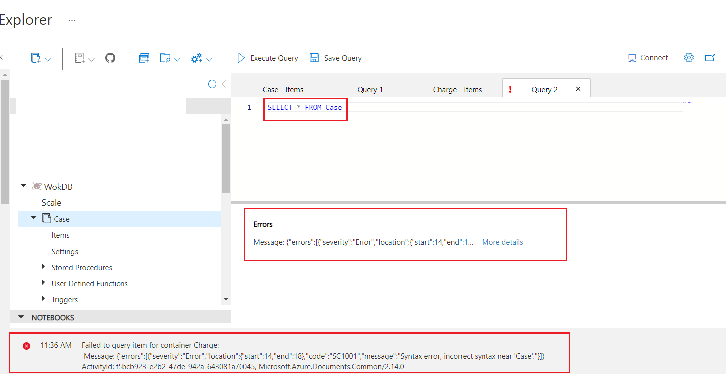 Cosmos DB source query not working - Microsoft Q&A Cosmos DB source query not working - Microsoft Q&A