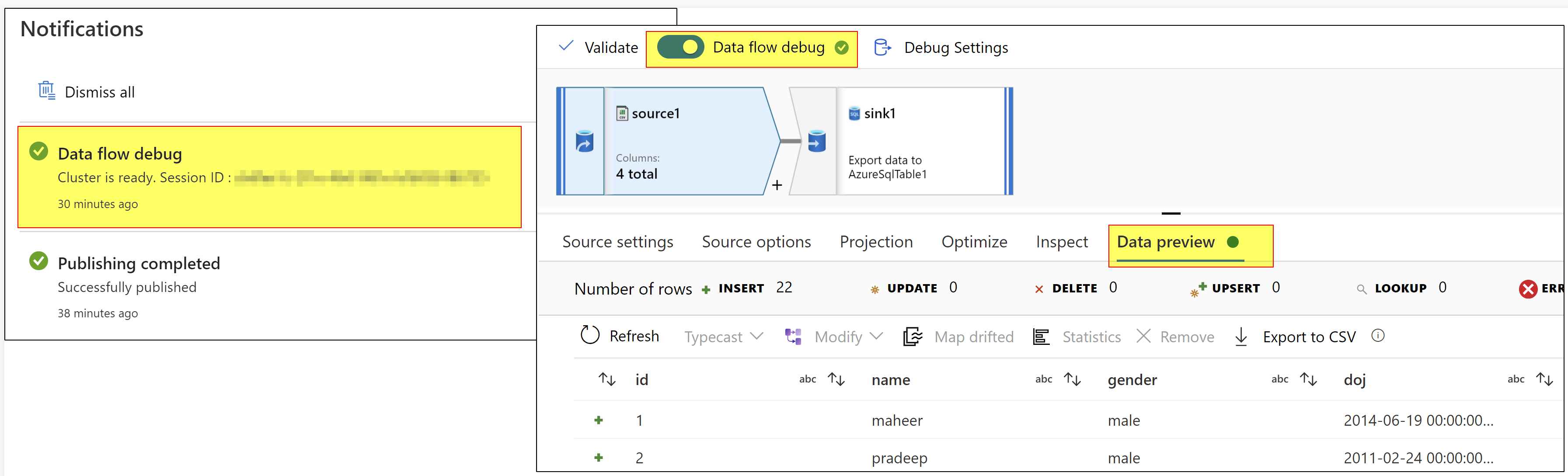 Why The Data Flow Debug Seesion In Adf Gets Disabled Notifying Debug Session Timeout As Soon