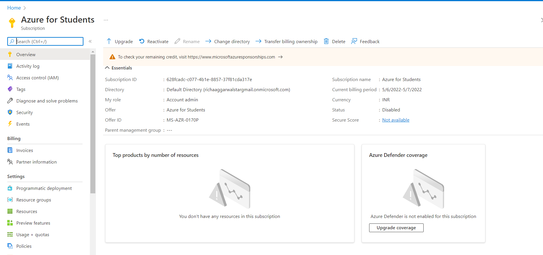 help in Azure student Account - Microsoft Q&A
