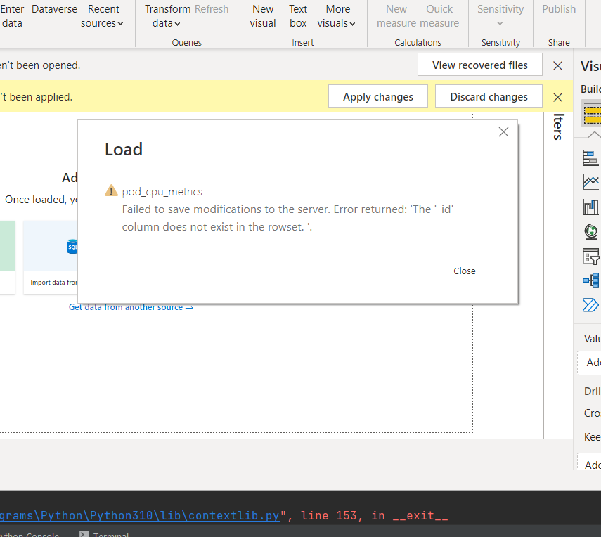 Powerbi Desktop Log Mongodb Failed Microsoft Qanda 8075