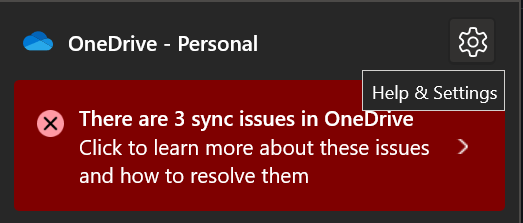 My OneDrive icon on the taskbar still has a red x though I removed the ...