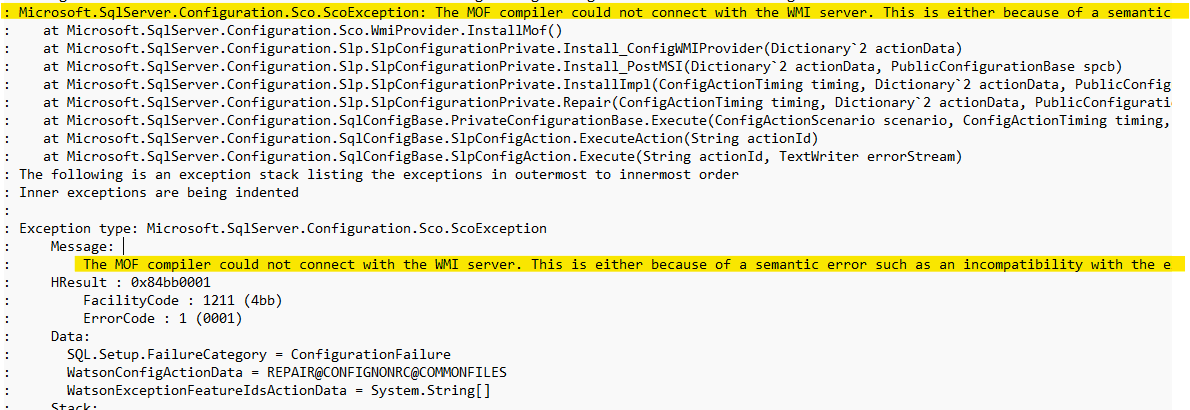 Unable to install SQL Server. Exit code (Decimal): -2068052377 ... Unable to install SQL Server. Exit code (Decimal): -2068052377 ...