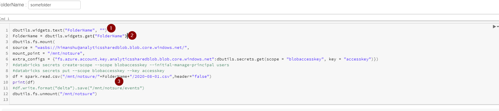 how to dynamically pass ADLS gen2 folder/filename to databricks ...