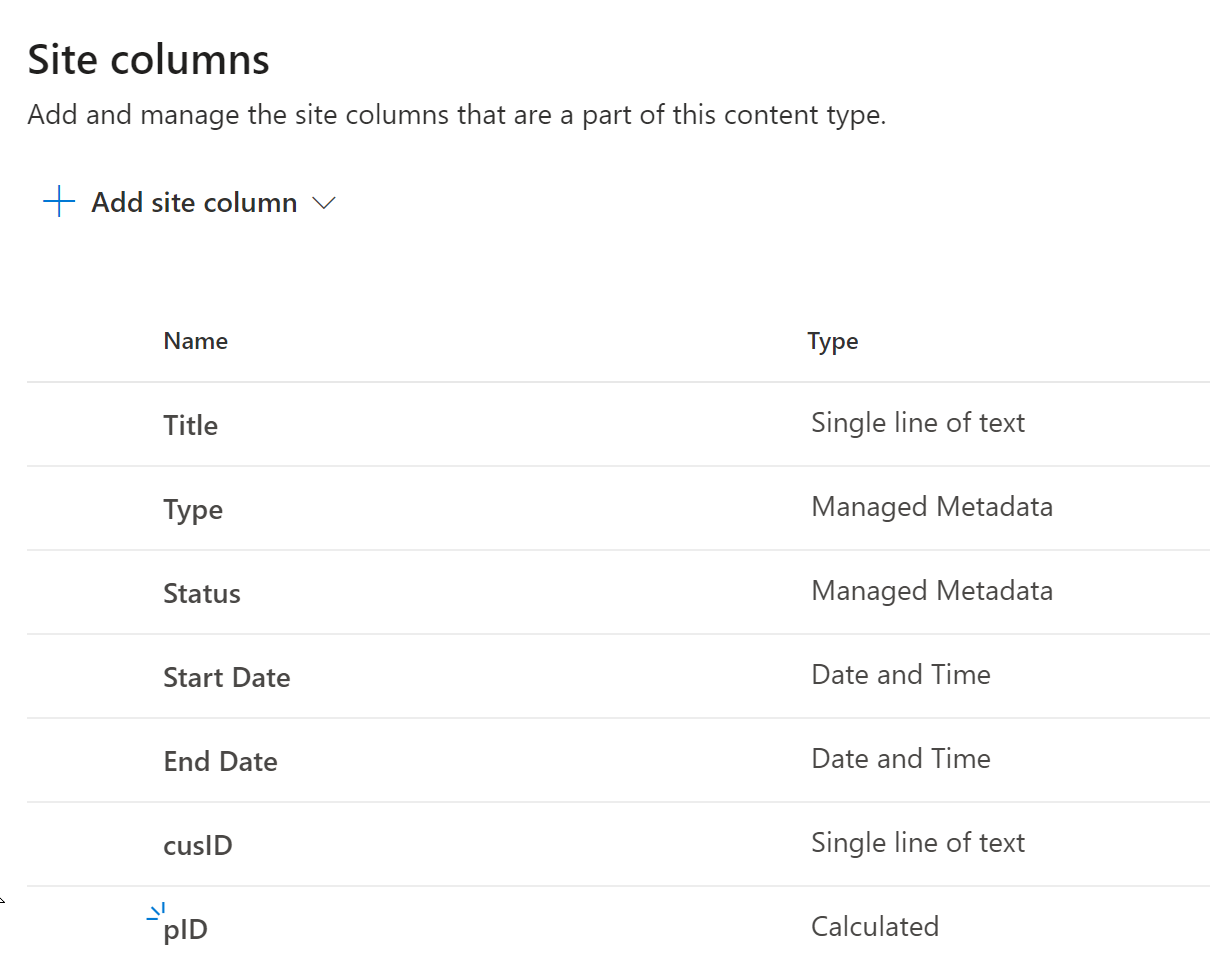 Content Type Gallery Calculated Columns - Microsoft Q&A