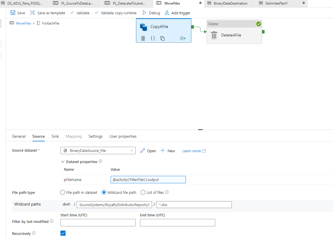 Copying Excel Files From Location To Another Using Adf With Datetime Append Microsoft Qanda 0179