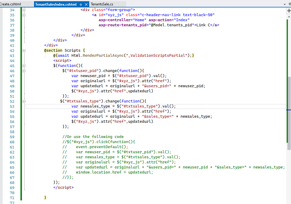 Set asp-route-id dynamically - Microsoft Q&A Set asp-route-id dynamically - Microsoft Q&A