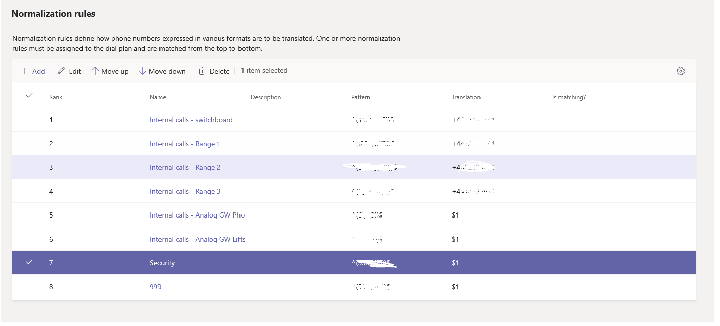 Can't change dial plan normalization Rules - Microsoft Q&A