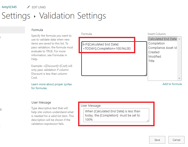 Sharepoint Validation With Number Type Inquiry Microsoft Qanda
