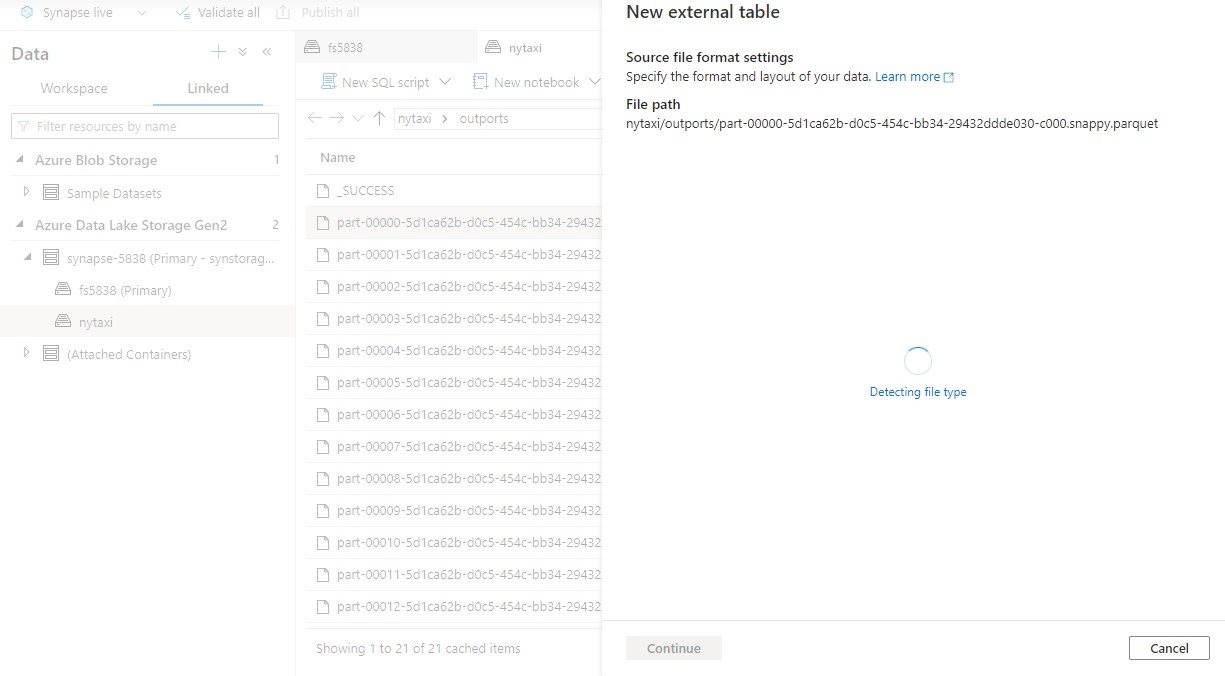 Synapse Create And Query External Tables From A File In Azure Data Lake Networking Microsoft Qanda