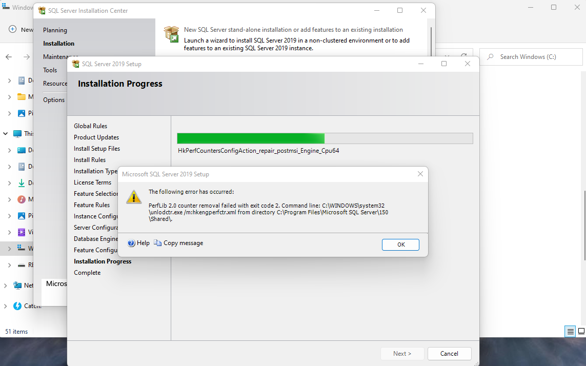 Trouble Uninstalling And Re Installing Sql Server 2019 Standard On A