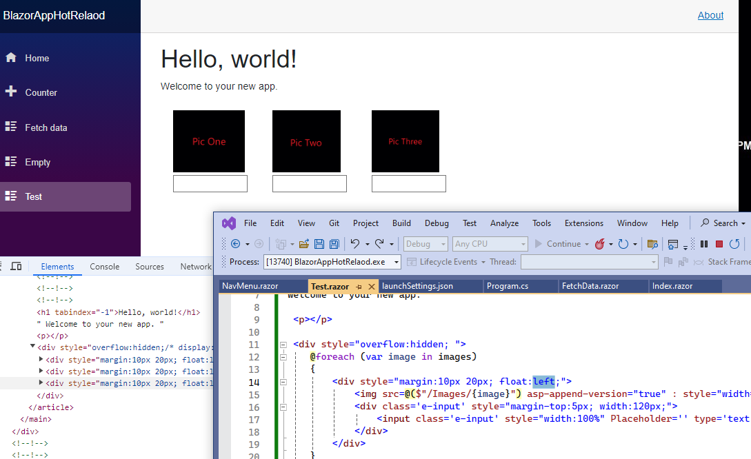 Arrange picture from right to left in Blazor - Microsoft Q&A
