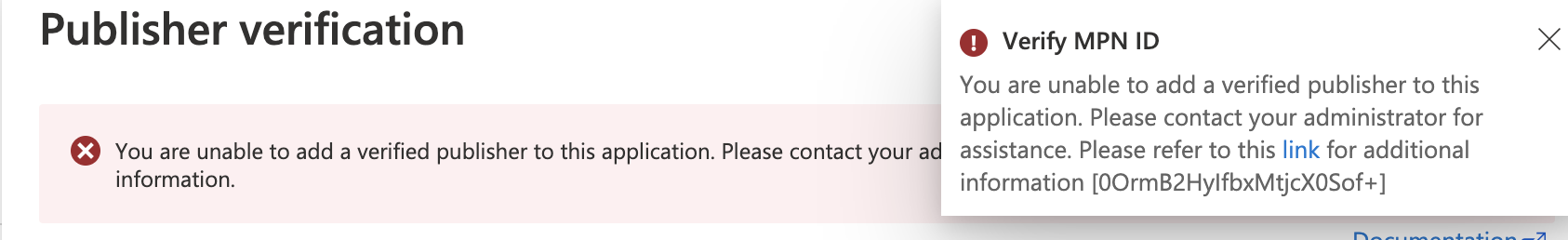 Unable to Add MPN ID to App - Microsoft Q&A