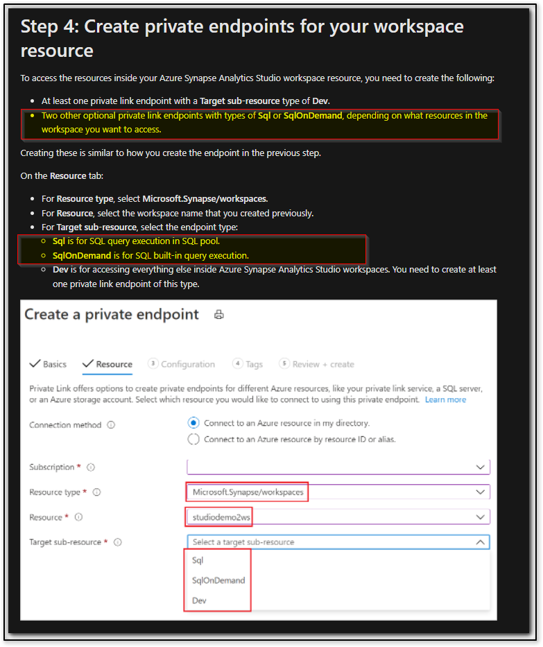 Azure synapse access over Private link and VPN - Microsoft Q&A