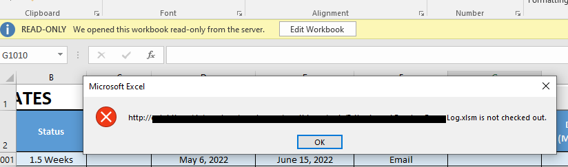 Some people cannot check out a XLSM Excel document from SharePoint 2016 ...