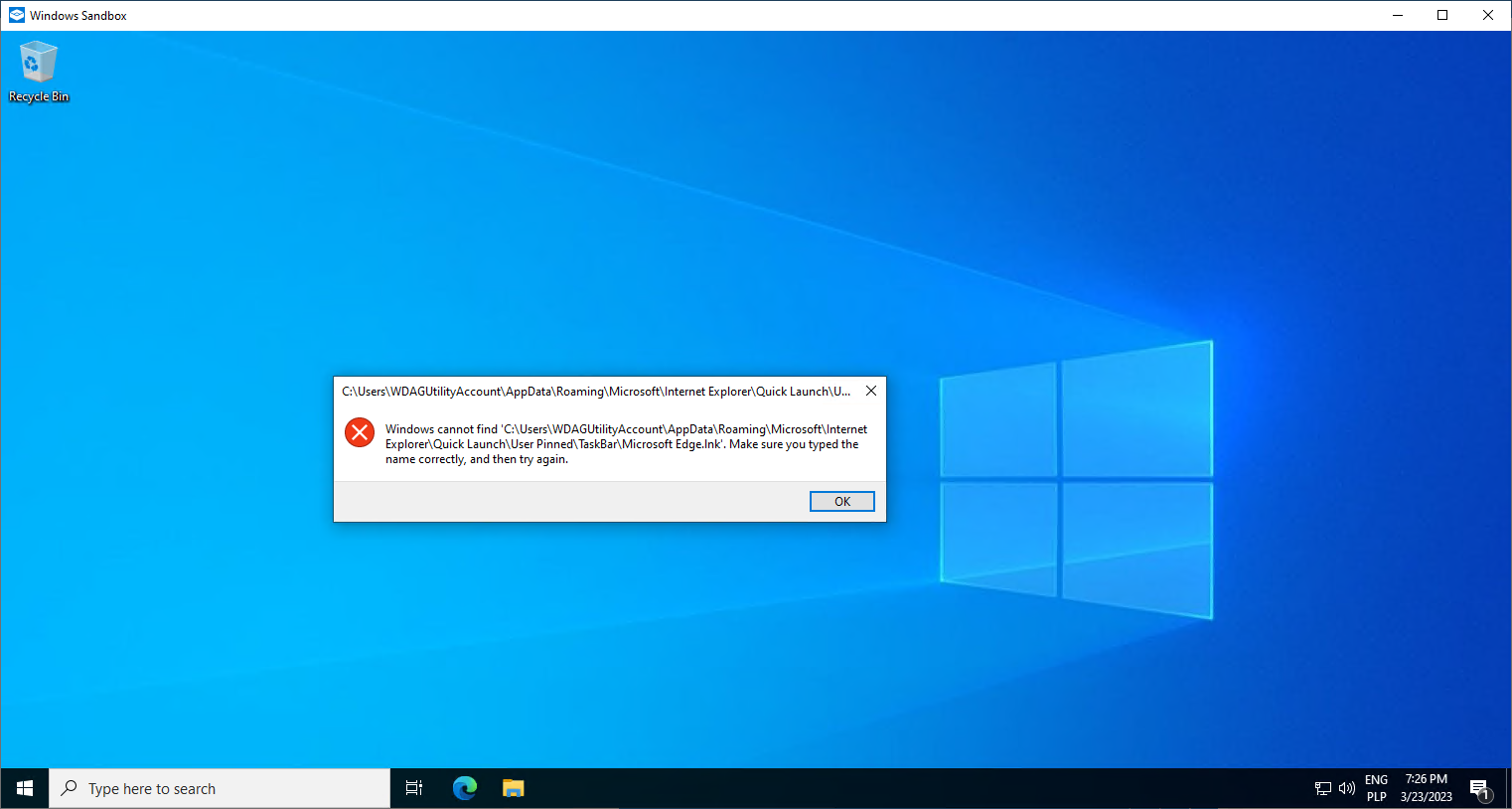 Microsoft Edge not working within Windows Sandbox. - Microsoft Q&A Microsoft Edge not working within Windows Sandbox. - Microsoft Q&A