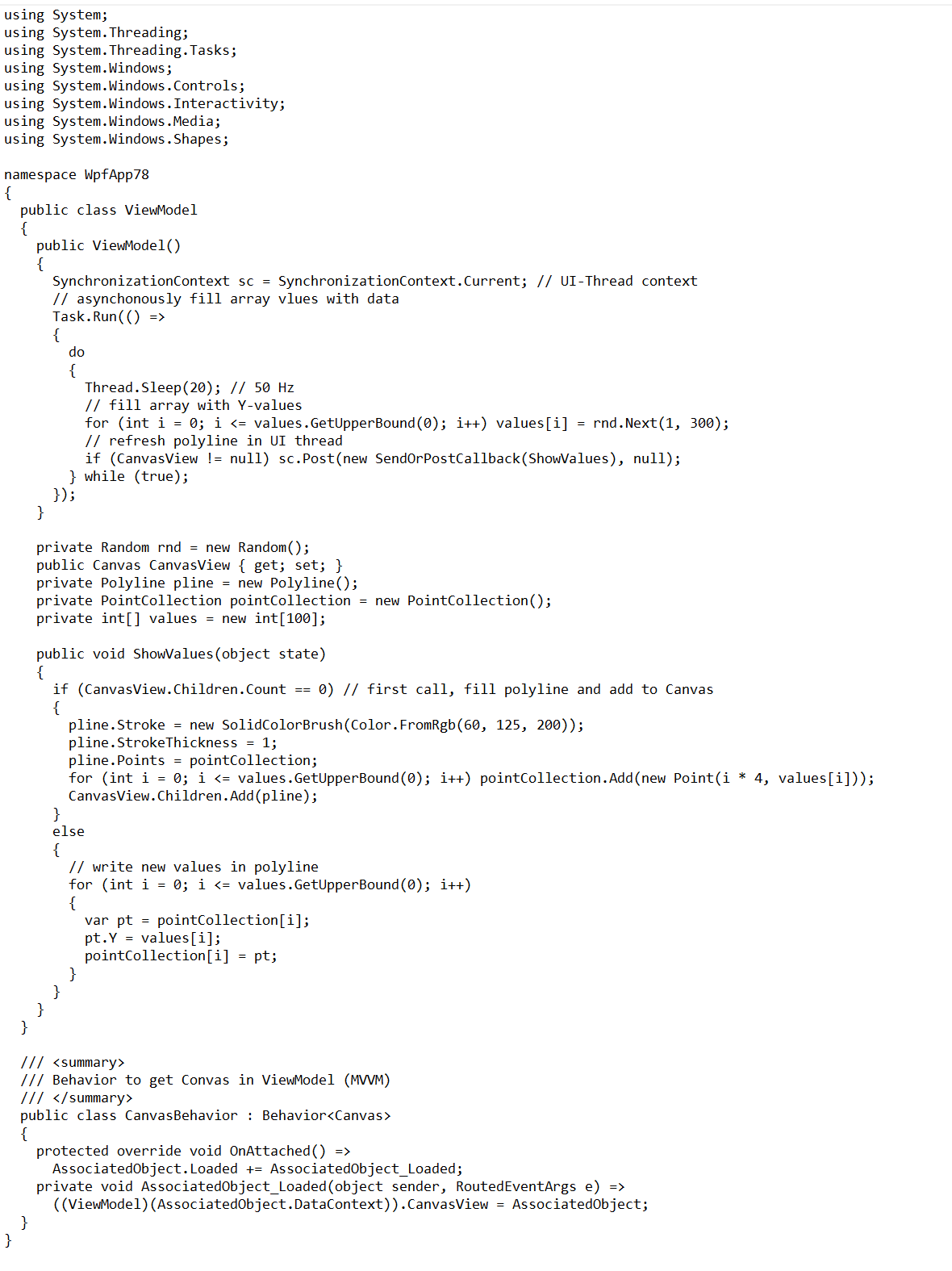 Wpf Draw Line Polyline And Path In Realtime Microsoft Qanda