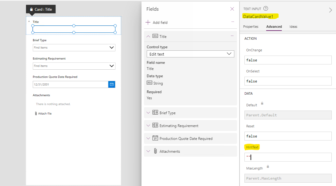 how to pull the description field from a sharepoint list into PowerApps ...