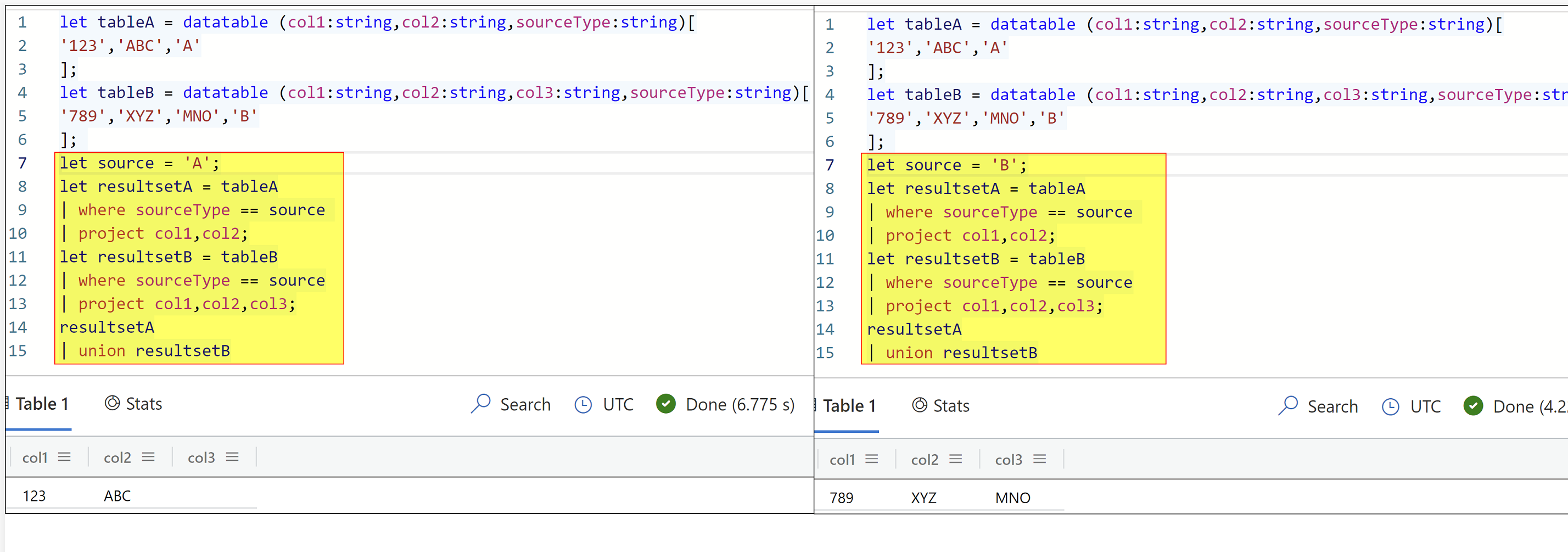 Union Query Result Set - Microsoft Q&A