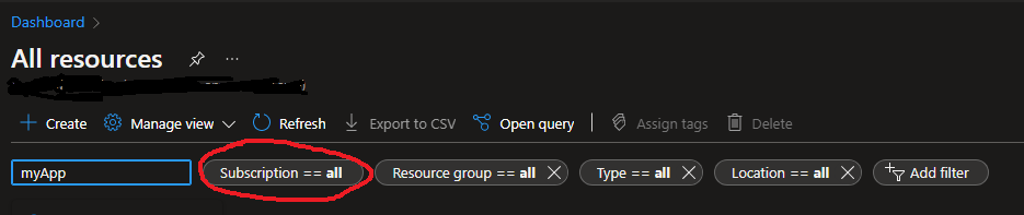 How to make Azure Portal to include all subscriptions when searching ...