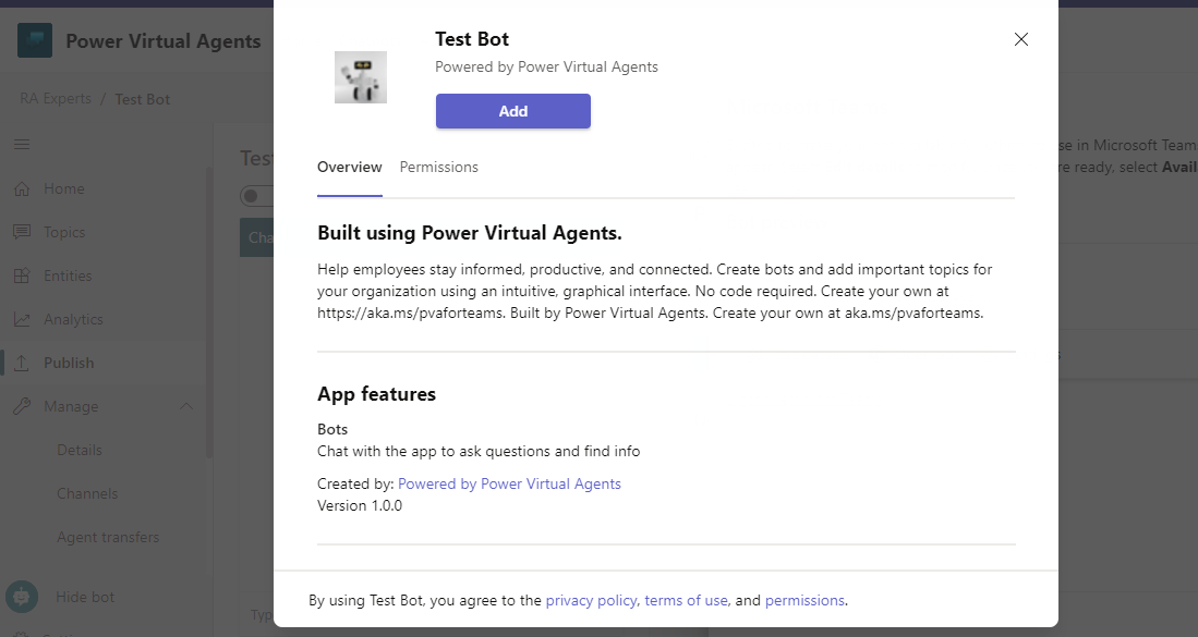 Icon Image for my chat bot is not shown on my teams application on PC ...