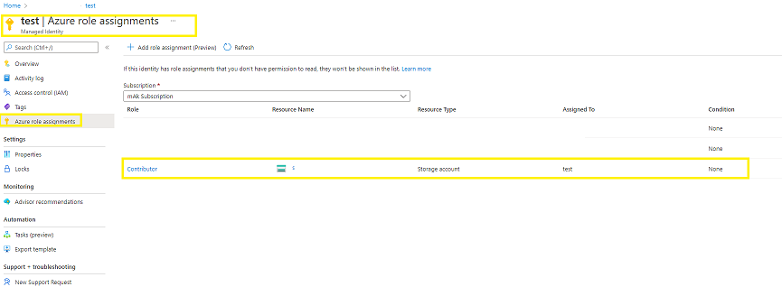 How is storage account authenticated while publishing events to event ...