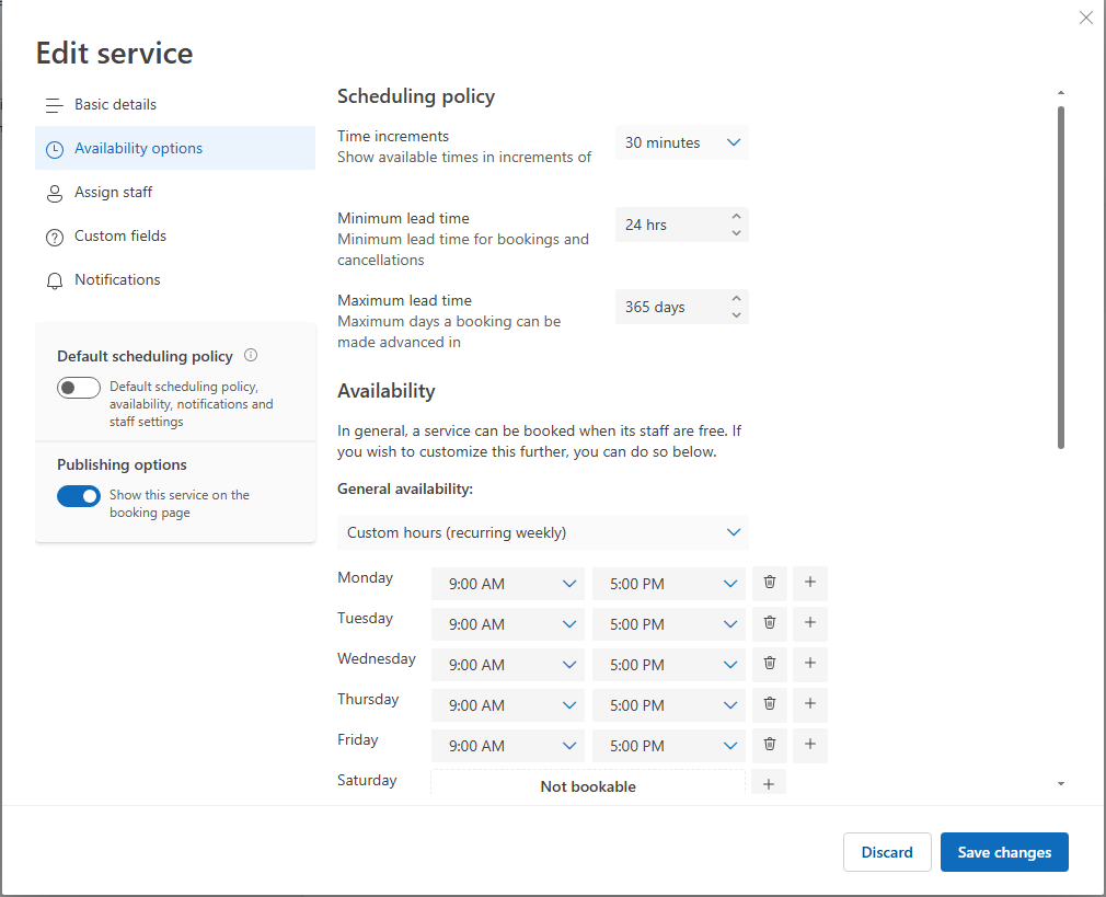 Booking Page for Schedule that Varies Weekly - Microsoft Q&A