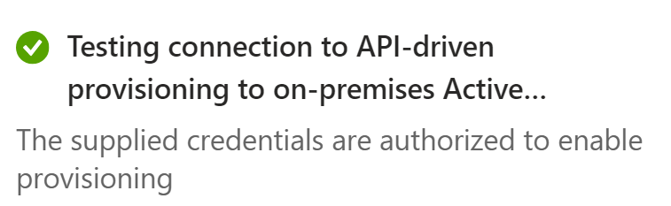 Unable To Sync Accounts Using Api Driven Provisioning To On Prem Ad