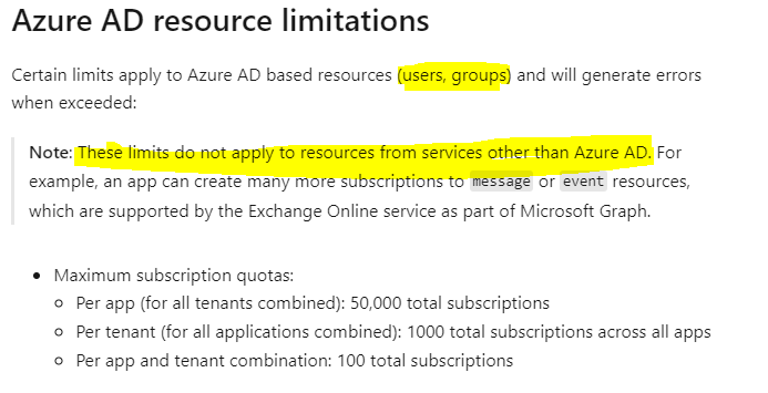 Graph Api Subscription Limitations for Drives - Microsoft Q&A