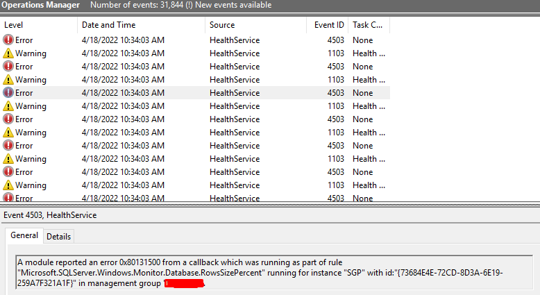 Error SQL MP 7.0.36.0 - all SQL servers Agent - A module reported an ...