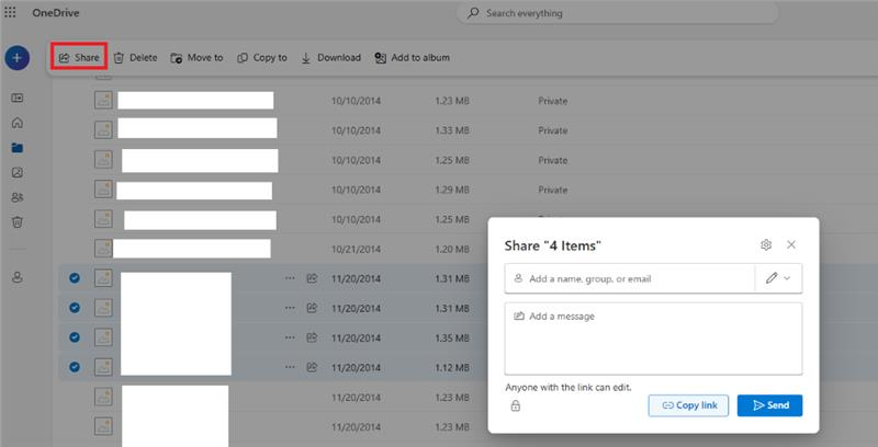 OneDrive Bug: Shared Link for Multiple Files Not Working - Microsoft Q&A