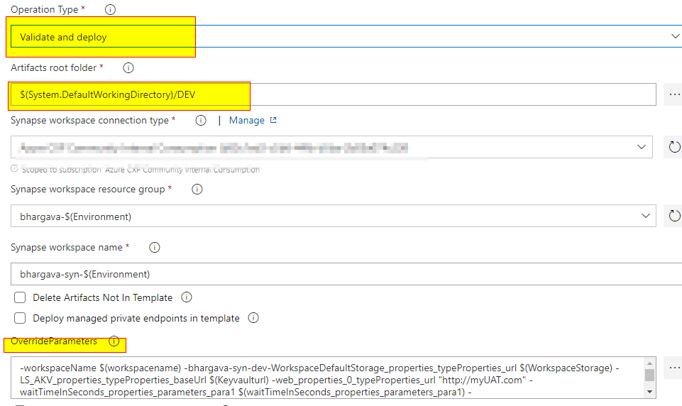 Synapse deployment TASK - Microsoft Q&A