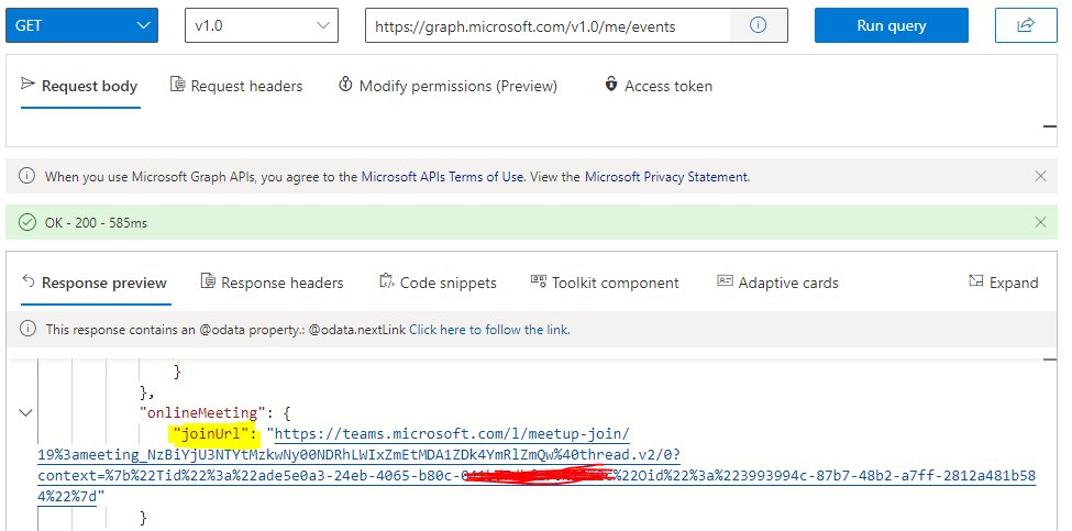 how I get the correct Meeting ID to pass to the GET OnlineMeetings API - Microsoft Q&A