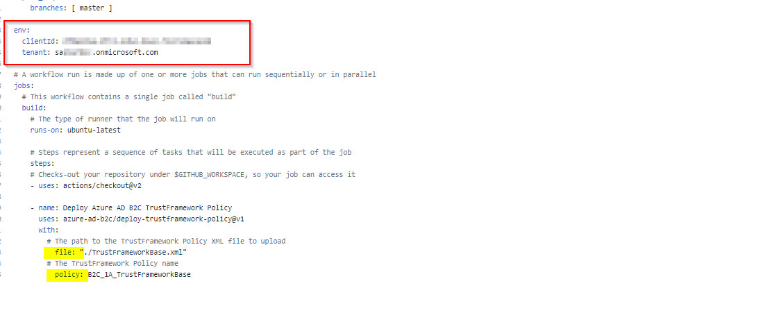 Azure Ad B2c Uploading Custom Policies Via Github Actions Microsoft Qanda