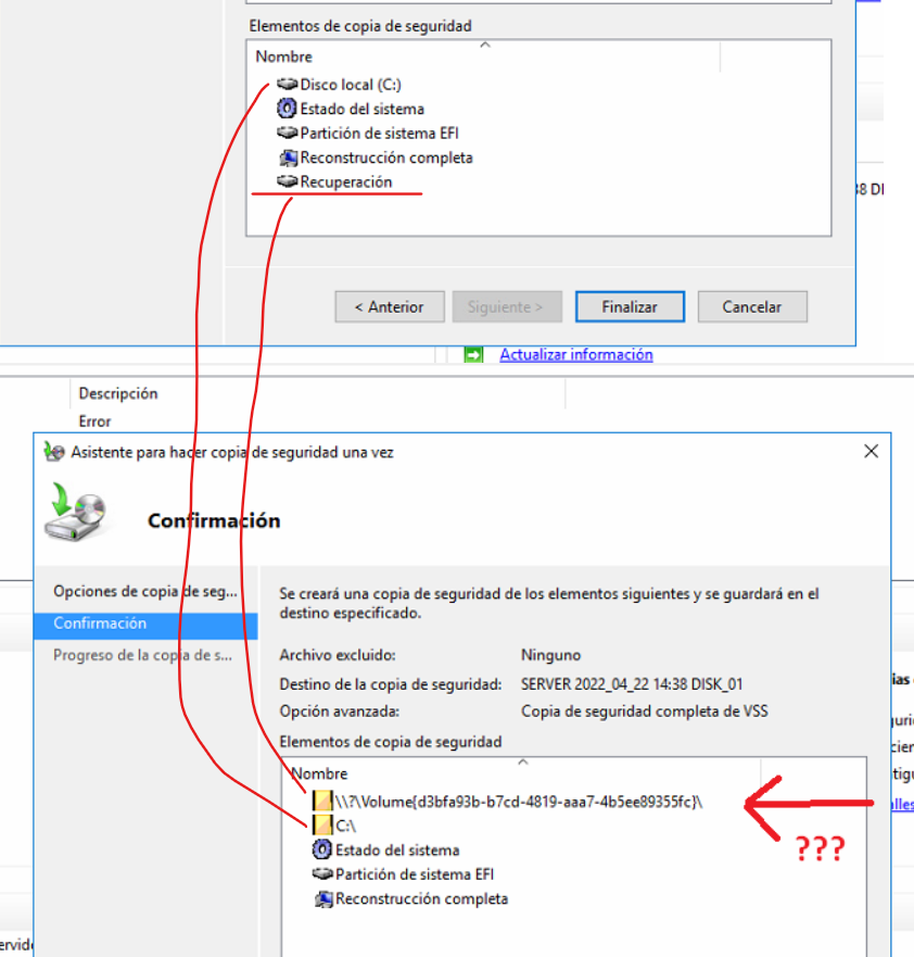 BACKUP ON WINDOWS SERVER 2016 - INSUFFICIENT SPACE - Microsoft Q&A
