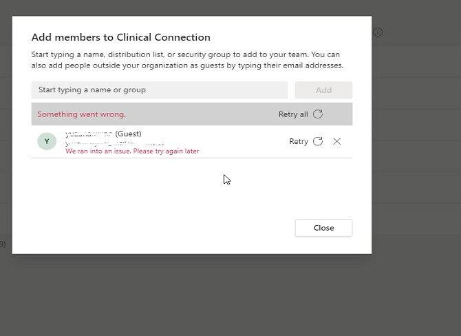 Cannot add guest to a team - Microsoft Q&A