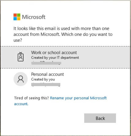 Allowing personal accounts to be created with current company domain ...