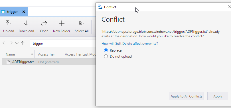 Data factory trigger not firing when file is created through FTP - Microsoft Q&A