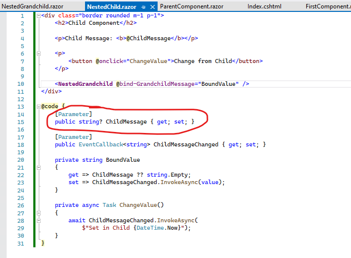 How to Share the Data Amount Multiple Razor Components by using in Razor Page through Razor ...