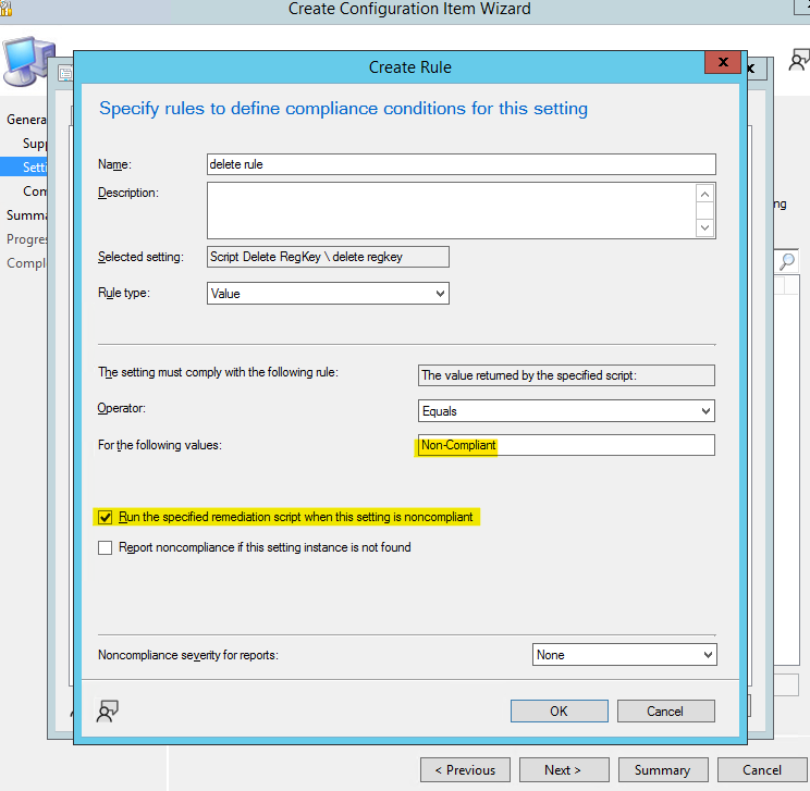 Export And Delete A Registry Key Using Sccm Configuration Items And Baselines Microsoft Qanda