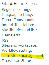 How to access term store? - Microsoft Q&A