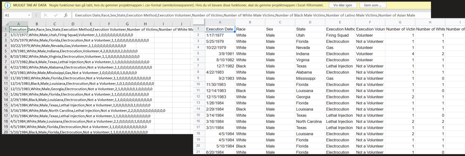 Excel jamming and reformatting downloaded .csv file: - Microsoft Q&A Excel jamming and reformatting downloaded .csv file: - Microsoft Q&A