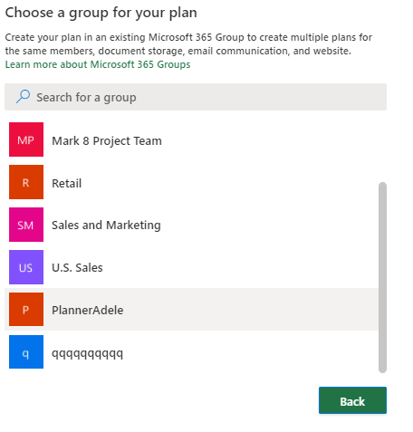 Stack Overflow: Can´t create new plan in Planner with the option add to an existing Microsoft ...