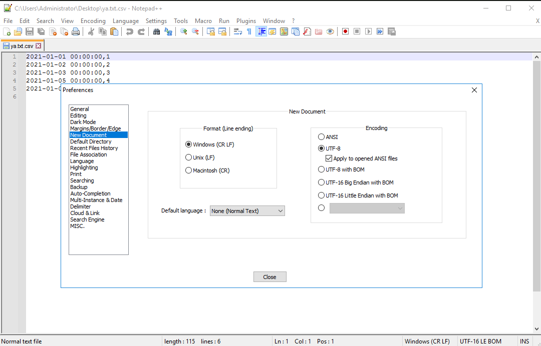 Output to CSV - Unicode Option - Microsoft Q&A
