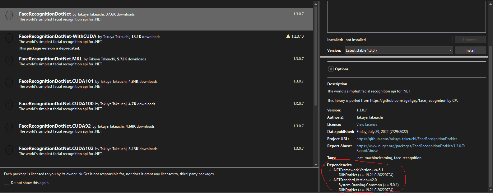 Can Not Use This Package In Net Frame Work But Can Use In Dotnet Core