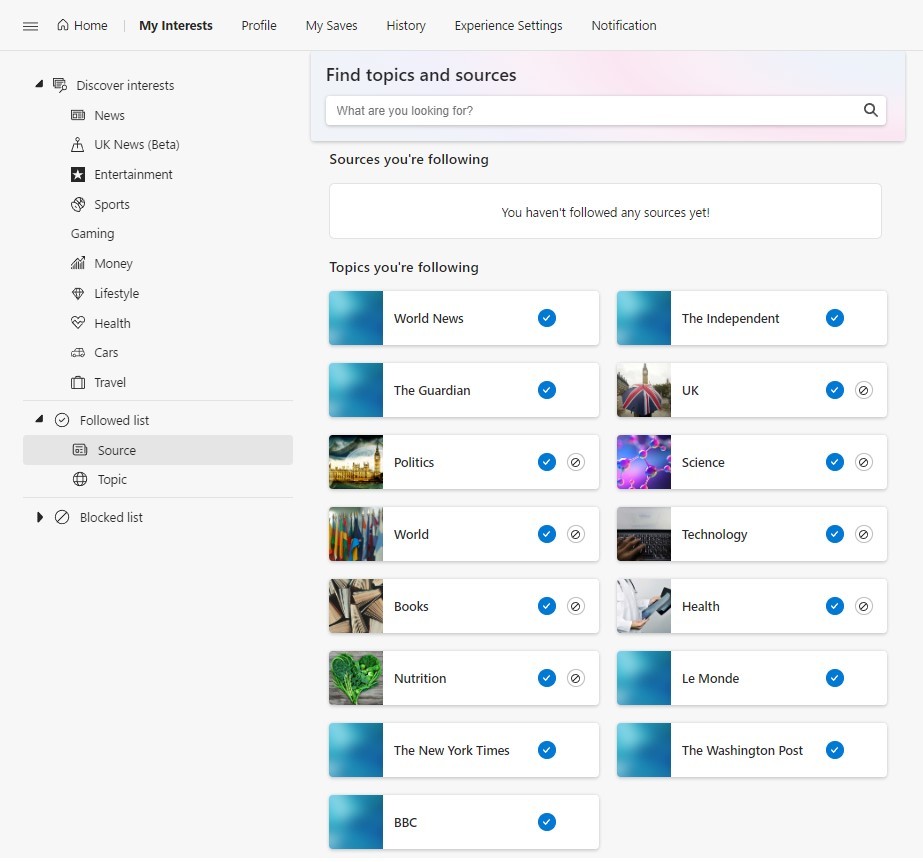 Microsoft Edge news feed - Microsoft Q&A