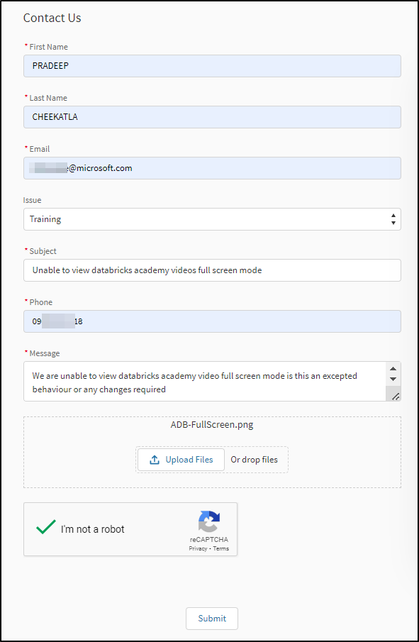 databricks academy video full screen mode - Microsoft Q&A