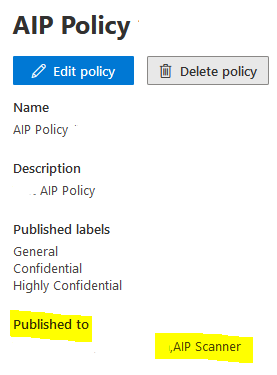 Which AIP Policy does AIP on-prem scanner use? - Microsoft Q&A